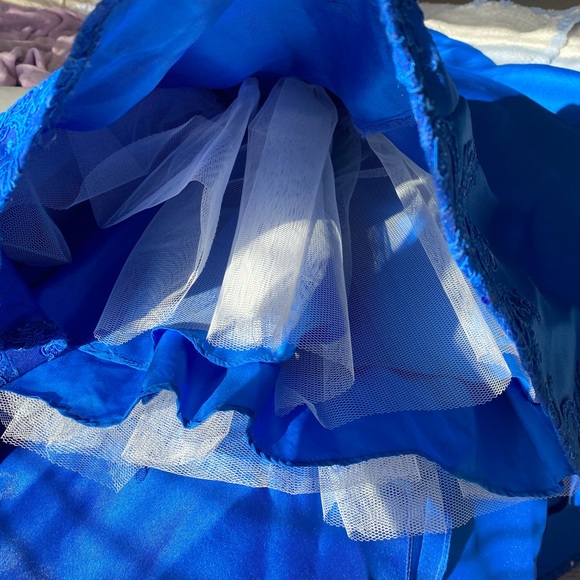 Dresses | Royal Blue Prom Dress With Ball Gown Train | Poshmark